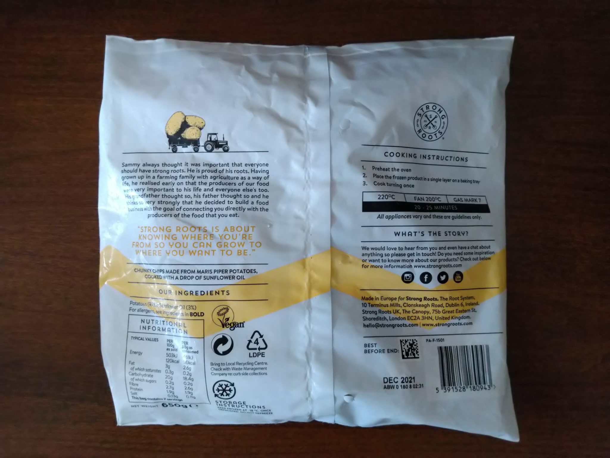 イギリス チップス（フライドポテト） STRONG ROOTS PROPER CHIPS | かもめらいおん 絵空事